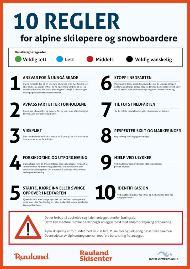 10 rules you should know before you hit the slopes - Rauland Skisenter