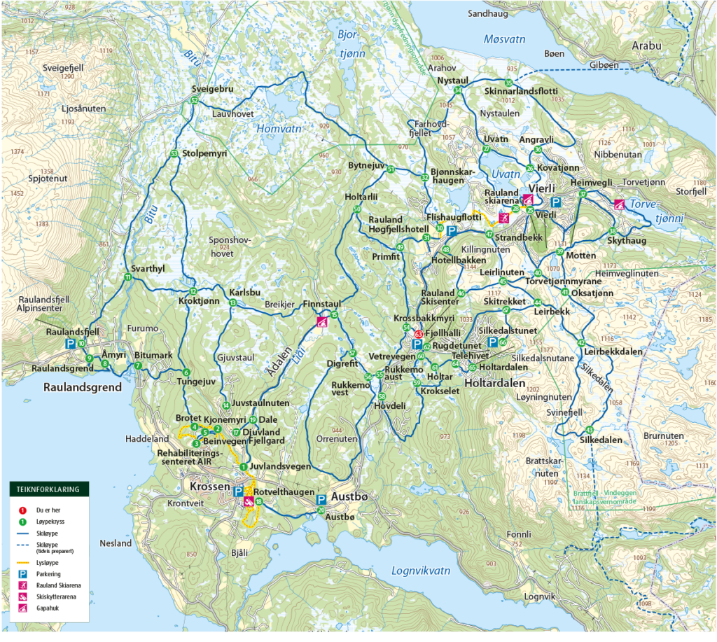 Trail map - Visit Rauland